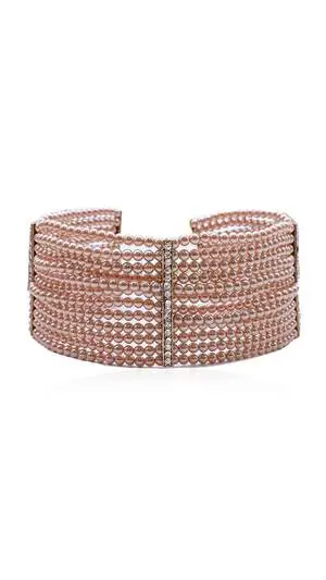 BAYEMEYC Rosaline Glow Pearl Choker Necklace - Pink
