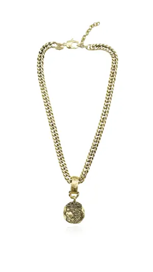 BAYEMEYC Monarch Medallion Necklace - Gold