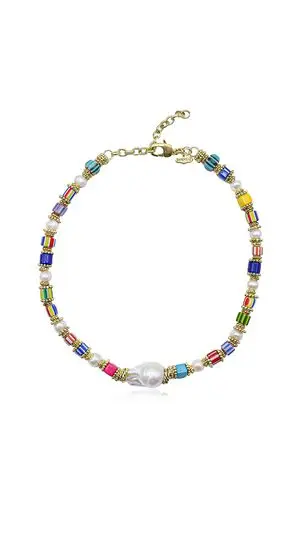 BAYEMEYC Bohemian Liora Gemstone Necklace - Yellow