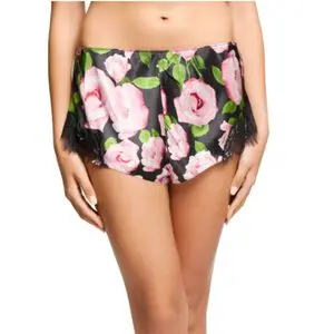 SAINTED SISTERS Scarlett French Knicker In Rosalia - Black