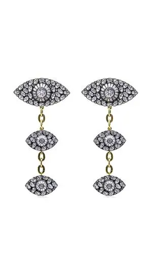 BAYEMEYC Attractif Eye Dangle Earrings - Gold