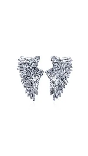 BAYEMEYC Sparnas Feather Earrings - Silver