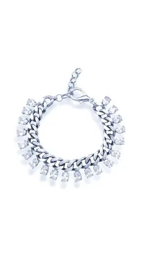 BAYEMEYC Dia Noche Crystal Bracelet - Silver