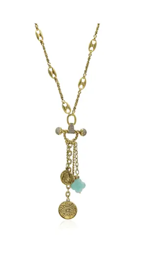 BAYEMEYC Raidhse Medallion Necklace - Gold