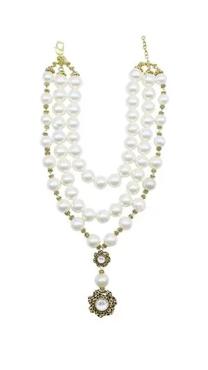 BAYEMEYC Veloria Chunky Pearl Necklace - White