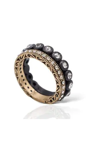 BAYEMEYC Reine Crystal Ring - Gold