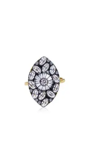 BAYEMEYC Mirar Crystal Eye Ring - Gold