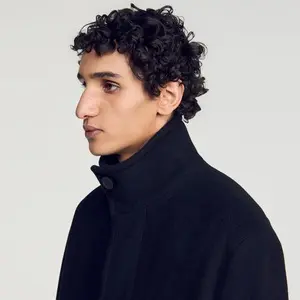 Sandro Long Wool And Cashmere Coat