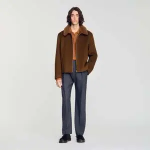 Sandro Classic Fit Wool And Cashmere Jacket