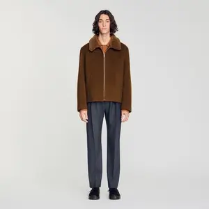 Sandro Classic Fit Wool And Cashmere Jacket