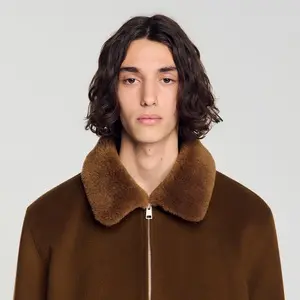Sandro Classic Fit Wool And Cashmere Jacket