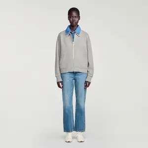 Sandro 2-in-1 Zip Cardigan