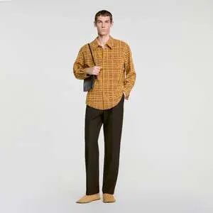 Sandro Shirt With Velvet Flocking