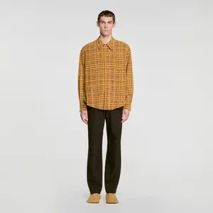 Sandro Shirt With Velvet Flocking