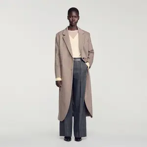 Sandro Checked Straight-leg Trousers