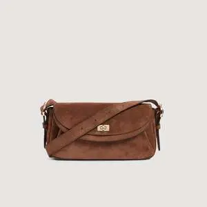 Sandro Le Mambo Suede Bag - Brown