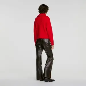 Sandro Zip-neck Knit Sweater