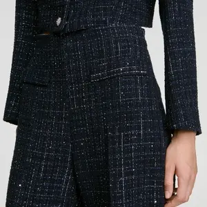 Sandro Decorative Tweed Trousers