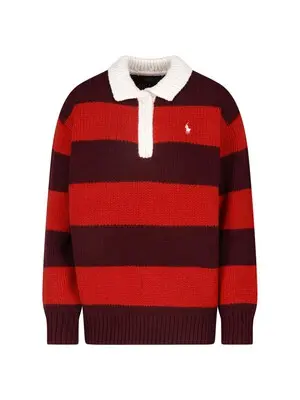 Polo Ralph Lauren Striped Wool Sweater - Red
