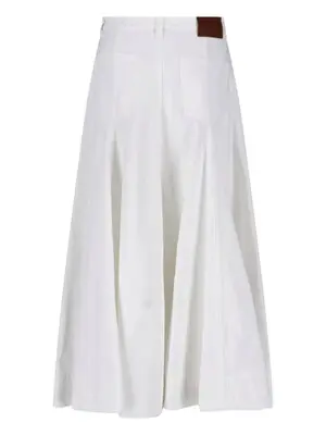 Aspesi Marni Midi Cotton Skirt - White
