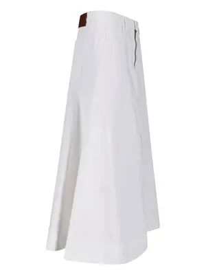 Aspesi Marni Midi Cotton Skirt - White