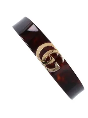 Gucci Gg Resin Headband - Brown