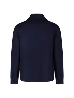 Burberry Róhe Wool Button Jacket - Blue