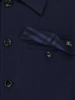 Burberry Róhe Wool Button Jacket - Blue