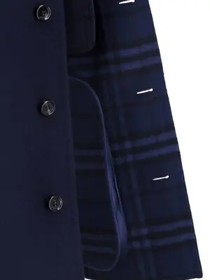 Burberry Róhe Wool Button Jacket - Blue