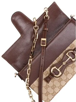 Gucci Horsebit Ristretto Shoulder Bag - Beige