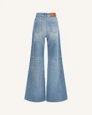 Chloé High-rise Wide-leg Denim Jeans - Light Blue