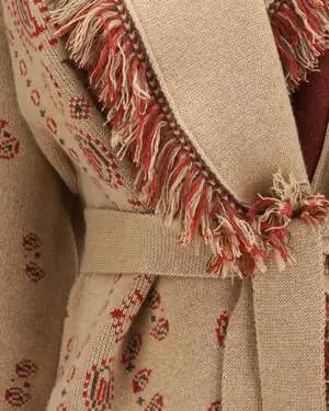 Alanui Icon Jacquard Cardigan With Belt