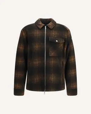 Moncler Ebroidered Flannel Shirt Ale
