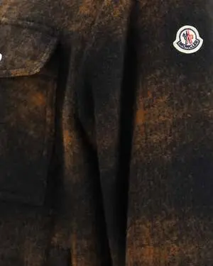 Moncler Ebroidered Flannel Shirt Ale