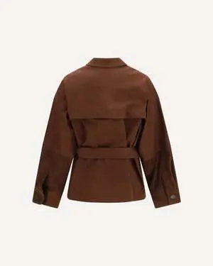Fabiana Filippi Short Jacket With Belt And Suede Details