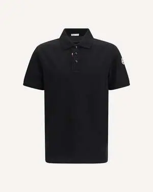 Moncler Cotton Piqué Polo Hirt With Logo