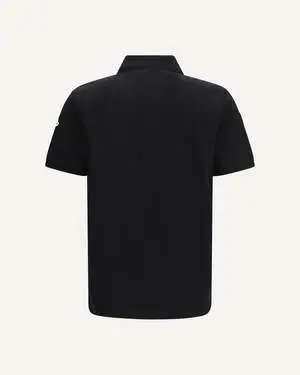 Moncler Cotton Piqué Polo Hirt With Logo