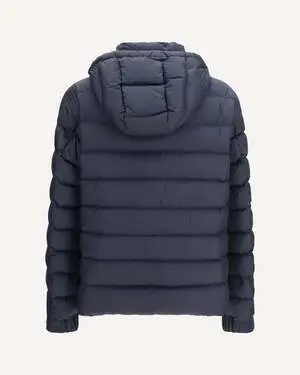 Moncler Arneb Short Hooded Puffer Jacket - Blue