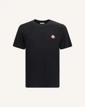Moncler Cotton Jersey T-shirt With Ogo Mae - Black