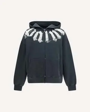 Palm Angels Hooded Zip Sweatshirt