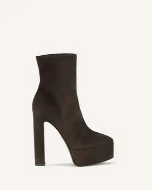 LE SILLA Nora Platform Ankle Boots - Brown