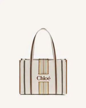 Chloé Woody Loop Canvas Tote Bag