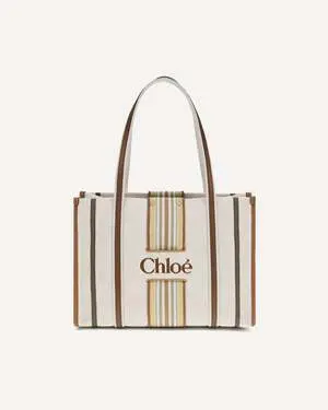 Chloé Woody Loop Canvas Tote Bag