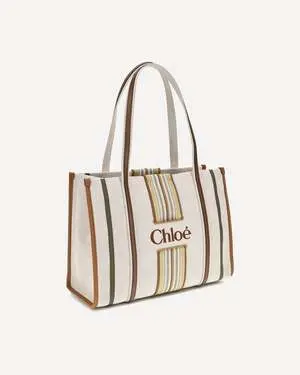 Chloé Woody Loop Canvas Tote Bag