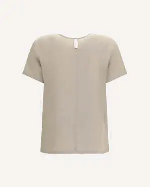 Max Mara Pagano Silk T-shirt - Beige