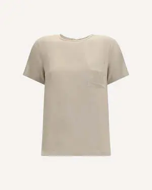 Max Mara Pagano Silk T-shirt - Beige