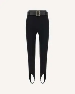 SELF-PORTRAIT Stretch Jersey Leggings With Belt Feale