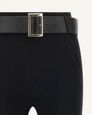 SELF-PORTRAIT Stretch Jersey Leggings With Belt Feale