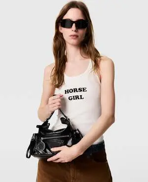 Stella McCartney Dartmoor Cracked Patent Crossbody Bag