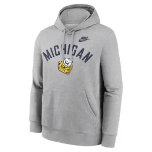 Nike Michigan Legacy Arch Club College Pullover Hoodie - Grey
